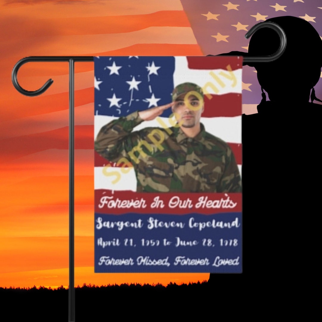 Personalized Memorial Garden Flag, Graveside Banner, Sympathy Flag ...