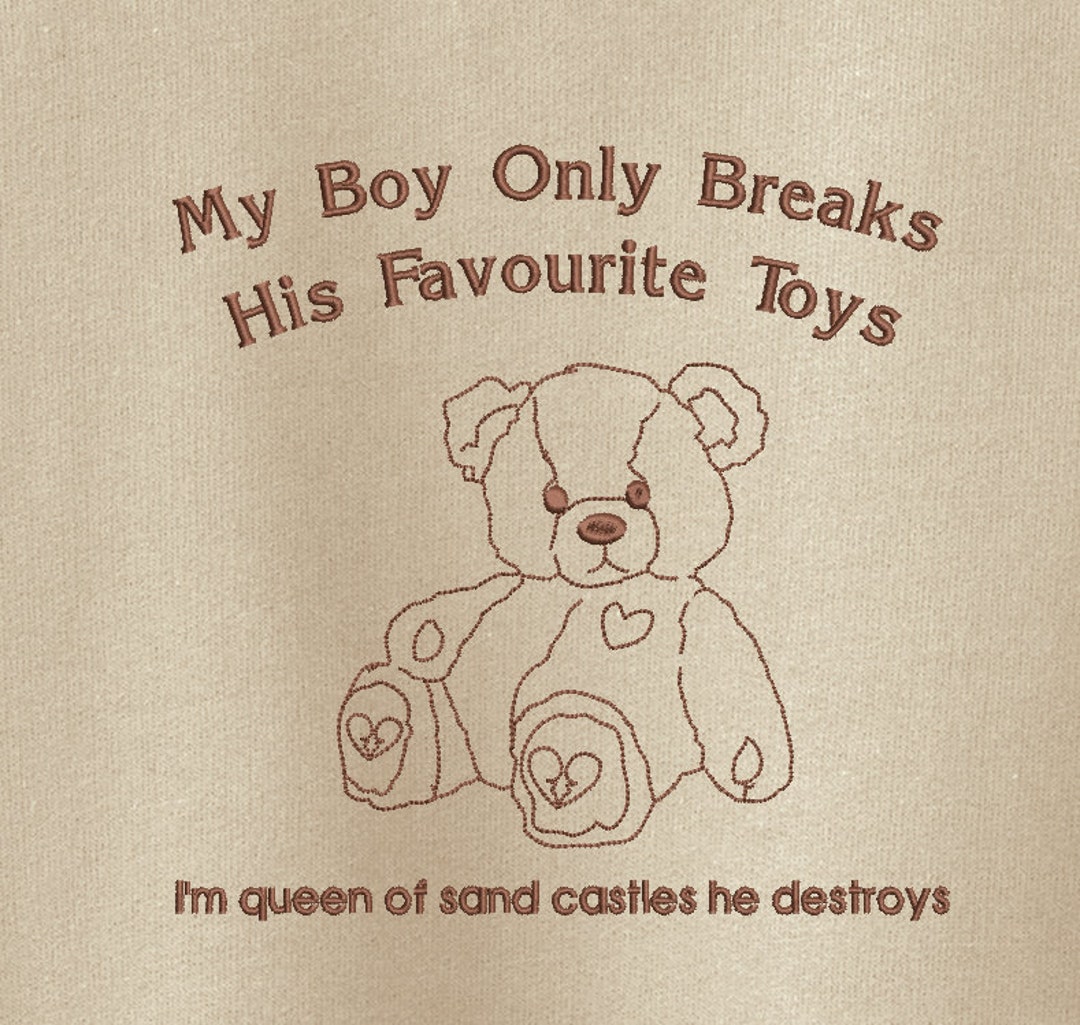 My Boy Only Breaks His Favorite Toys TTPD Embroidery Design Inspo - Etsy