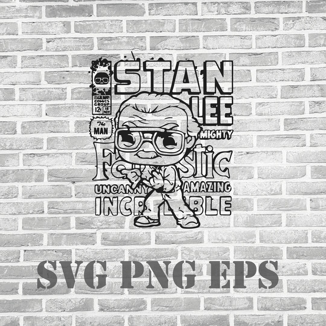 Marvel Stan Lee SVG Cutting File - Etsy