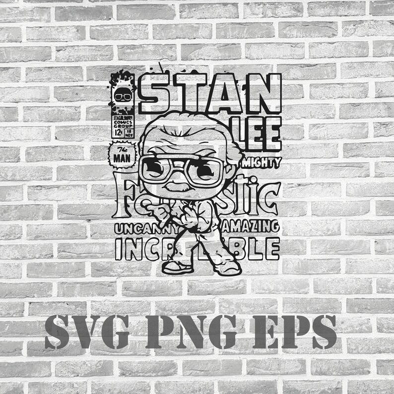 Marvel Stan Lee SVG Cutting File - Etsy