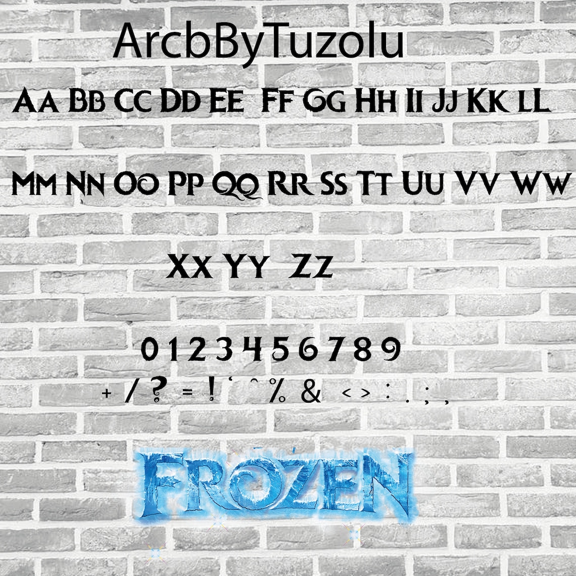 Designs Frozen Font Svg TTF Files, Frozen Alphabet Letters and Numbers ...