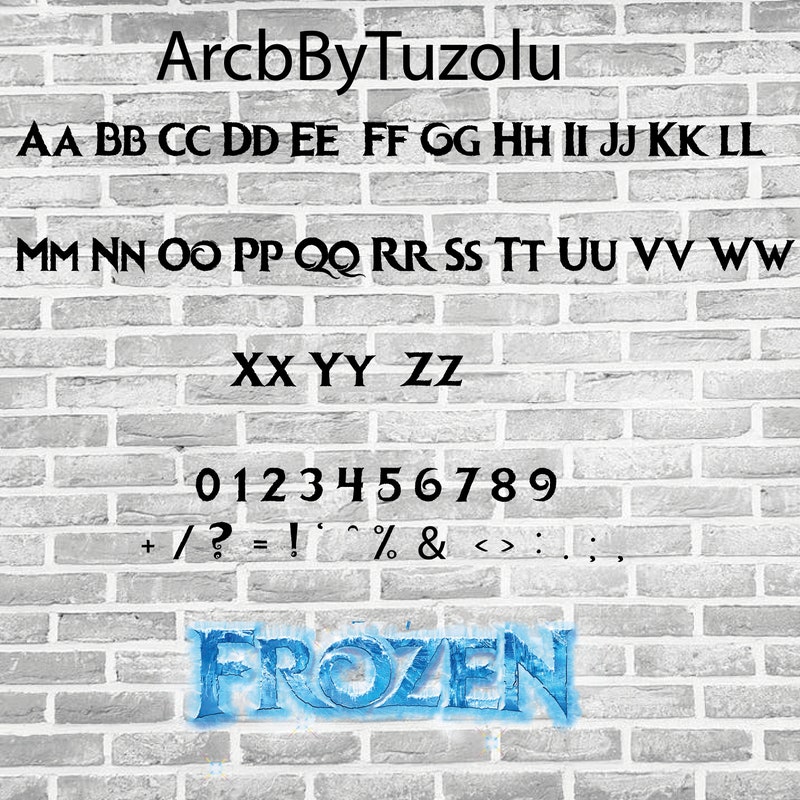 Frozen Font - Etsy