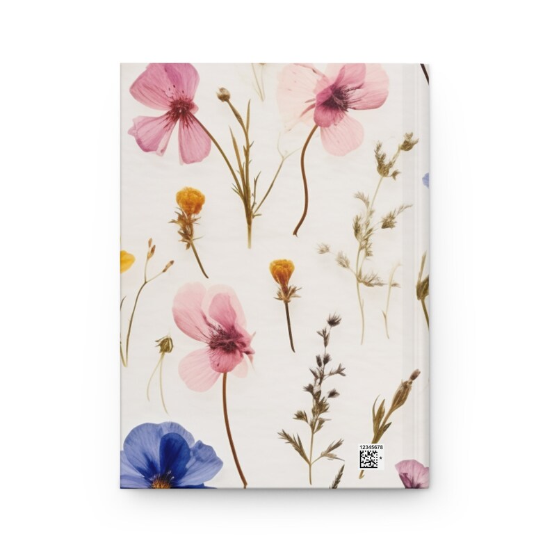 Pressed Flower Design Journal, Simple Flower Journal Gift for Daughter ...