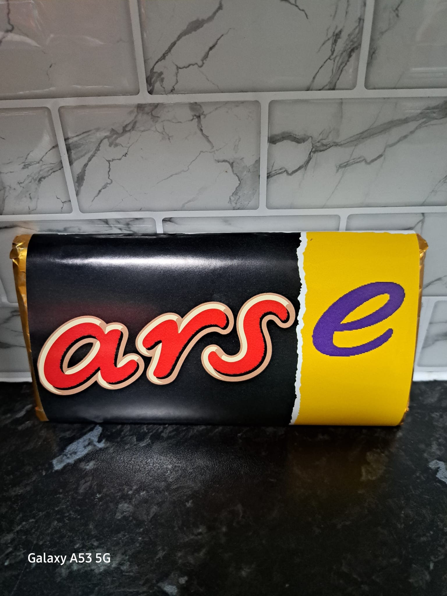 Rude Chocolate Bar Wrapper With Galaxy Chocolate Funny Christmas Gift ...