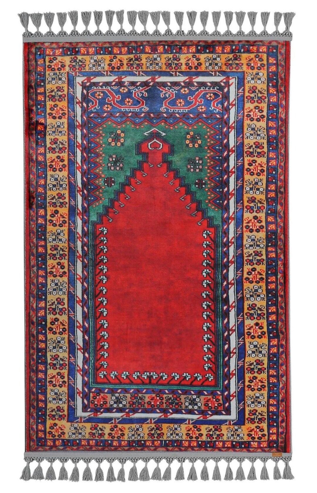 Prayer Rug Classic Red Prayer Mat Elegant Islamic Design Islamic Art ...