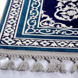Prayer Rug blue Prayer Mat Islamic Design Rug Islamic Art Prayer Rug ...