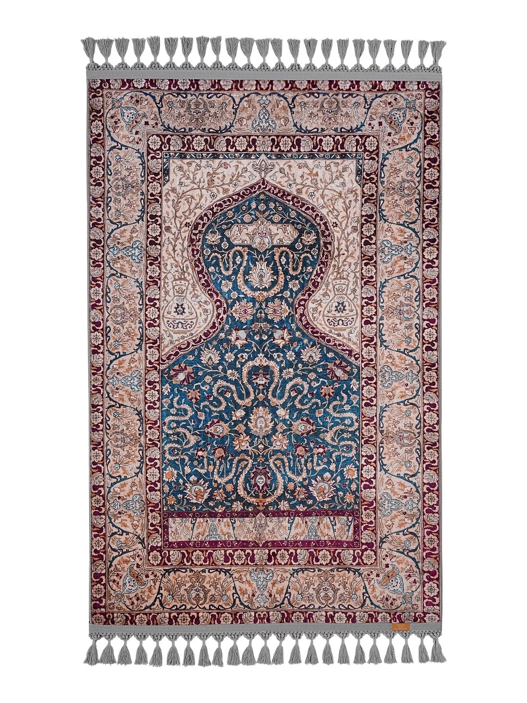 Prayer Rug Luxury Prayer Mat for Muslims Soft Prayer Mat turkish Blue ...
