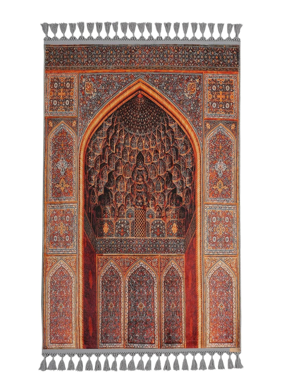 Prayer Mat | Orange Mihrab | Personalized Prayer Rug | Royal Sajadah ...