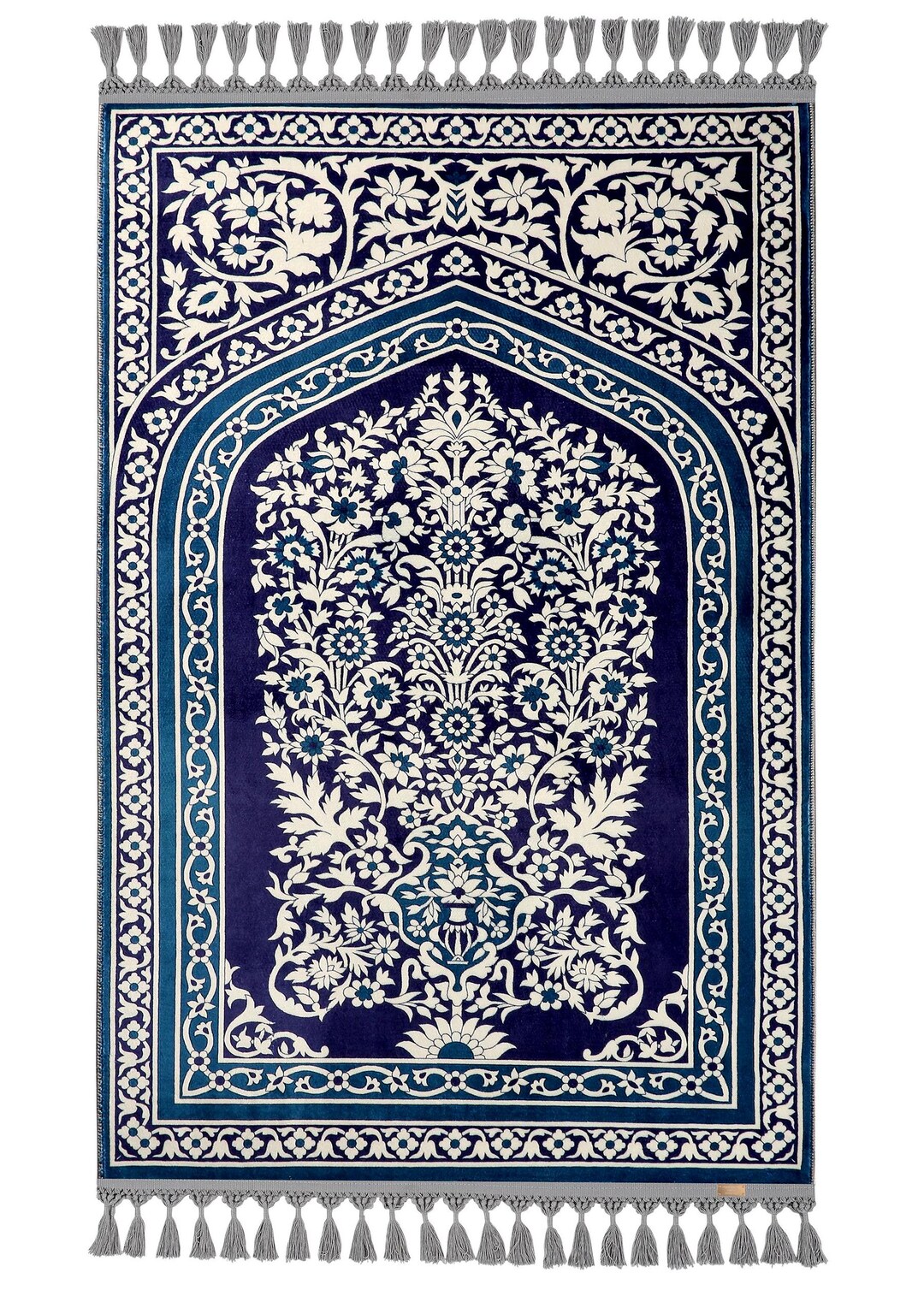 Prayer Rug blue Prayer Mat Islamic Design Rug Islamic Art Prayer Rug ...