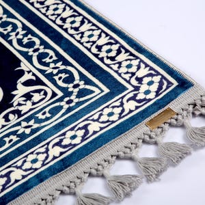 Prayer Rug blue Prayer Mat Islamic Design Rug Islamic Art Prayer Rug ...