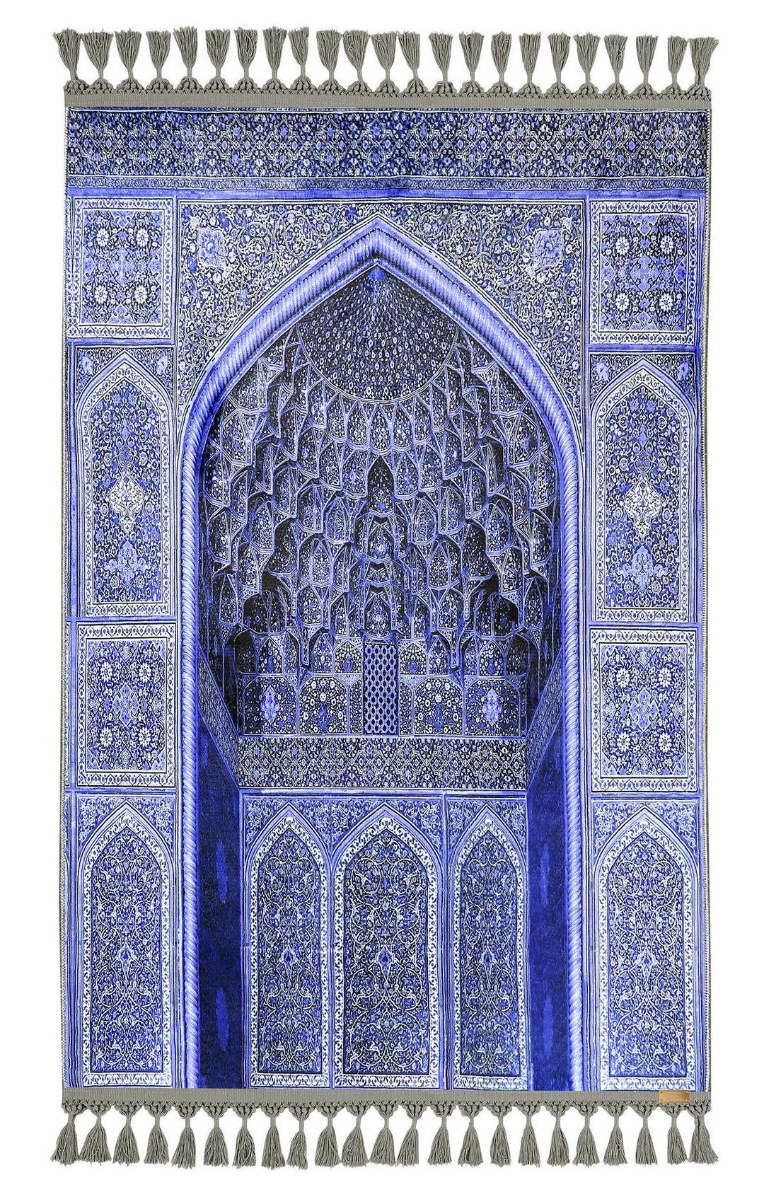 Prayer Rug | for Muslim Gift | Prayer Mat | Blue Mihrap Design Prayer ...
