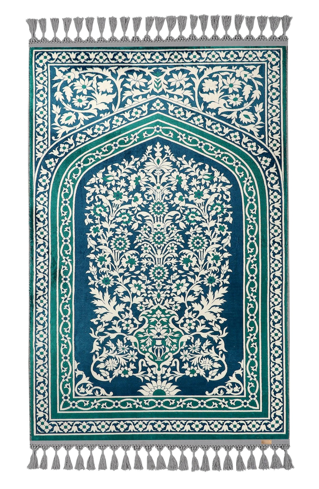 Prayer Rug for Muslim Gift mosque Mihrab Green Color Prayer Mat Elegant ...