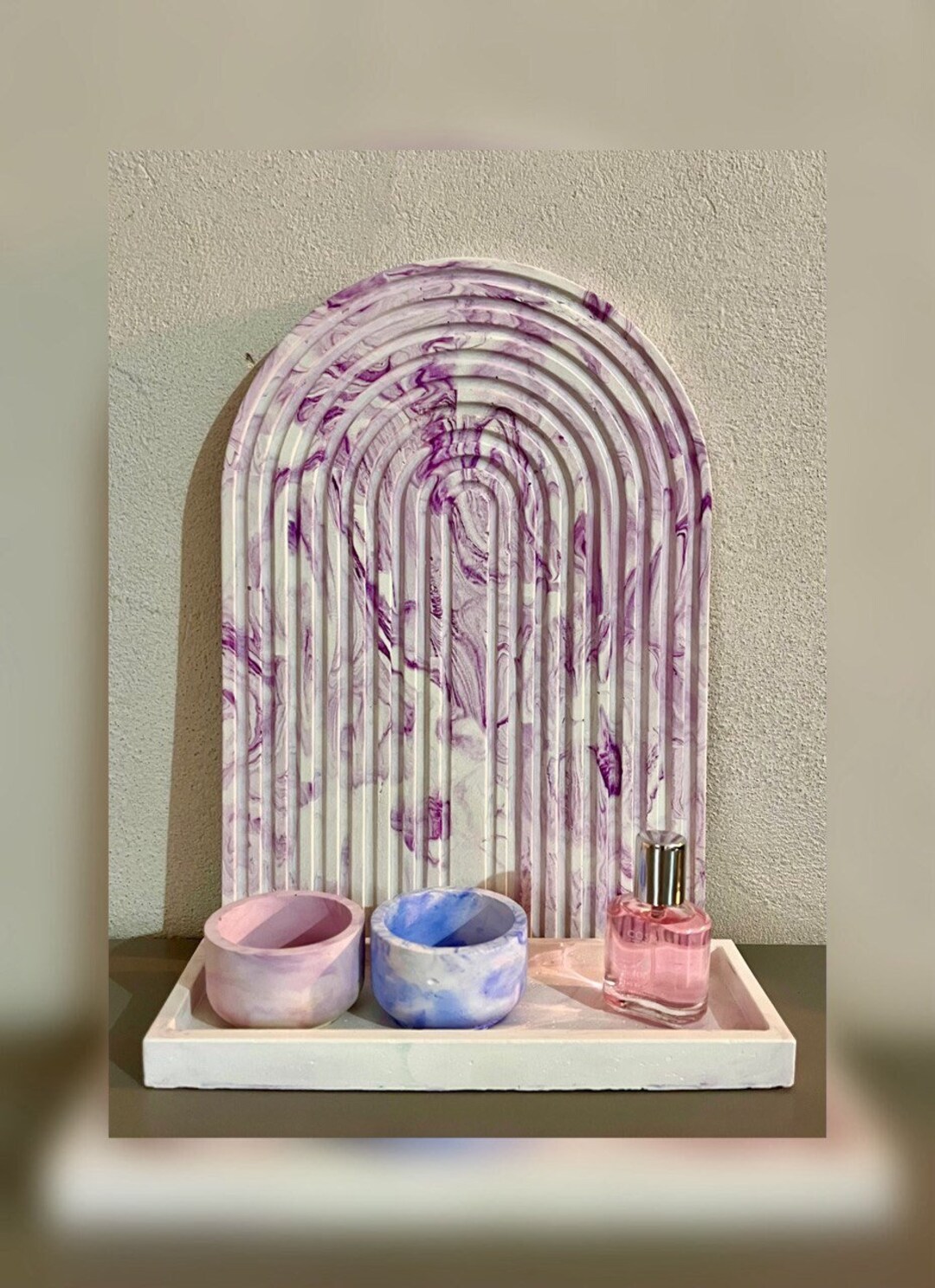 Cement Arch Tray Minimalistic Cement Tray Cloud Arch Tray Rainbow Arch ...