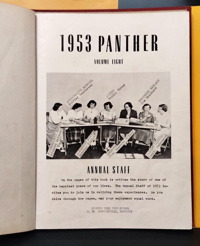 Panther 1953: Yearbook of Sinking Fork High School, Hopkinsville ...