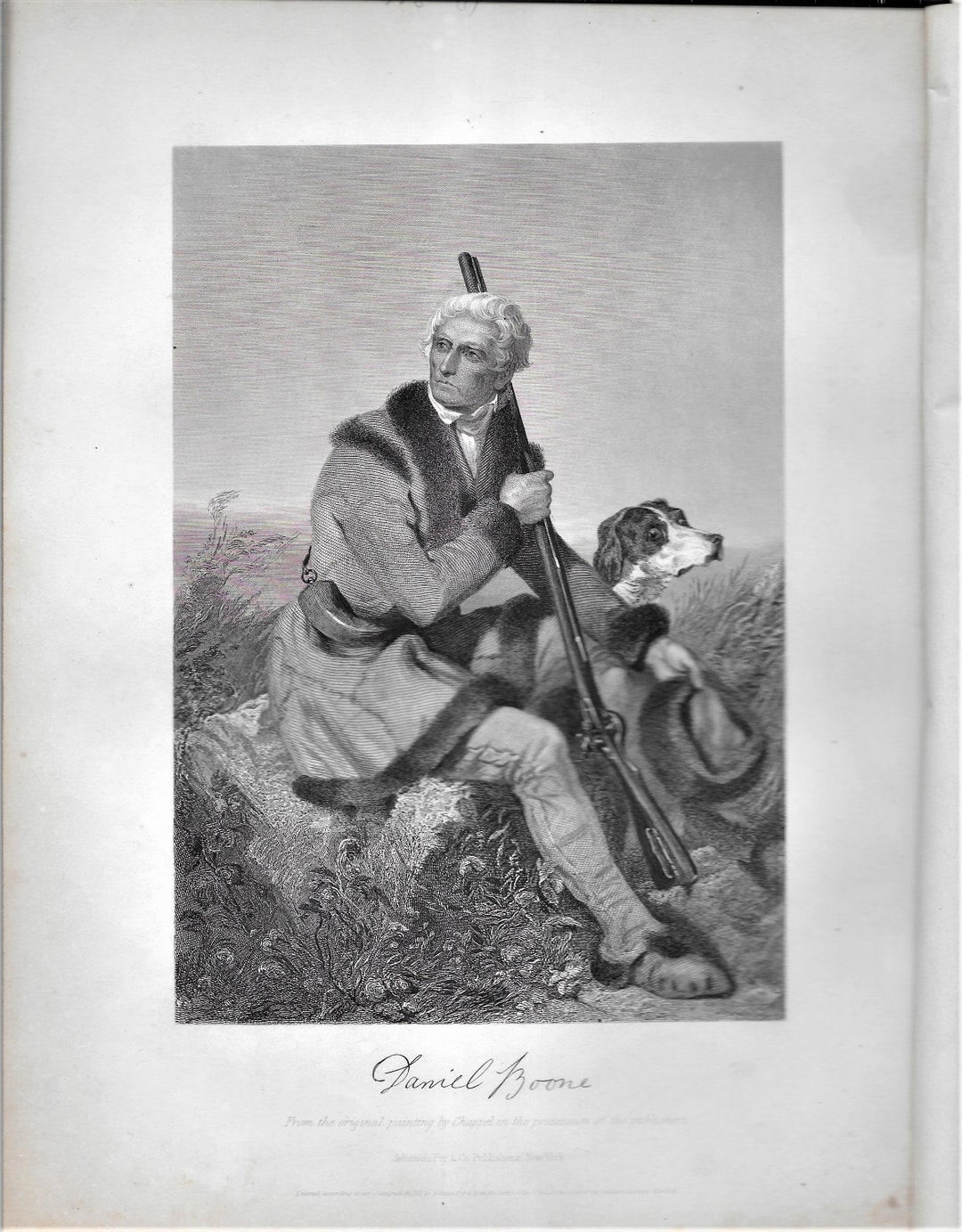 Daniel Boone, Steel Engraved Portrait, With Facsimile Signature - Etsy