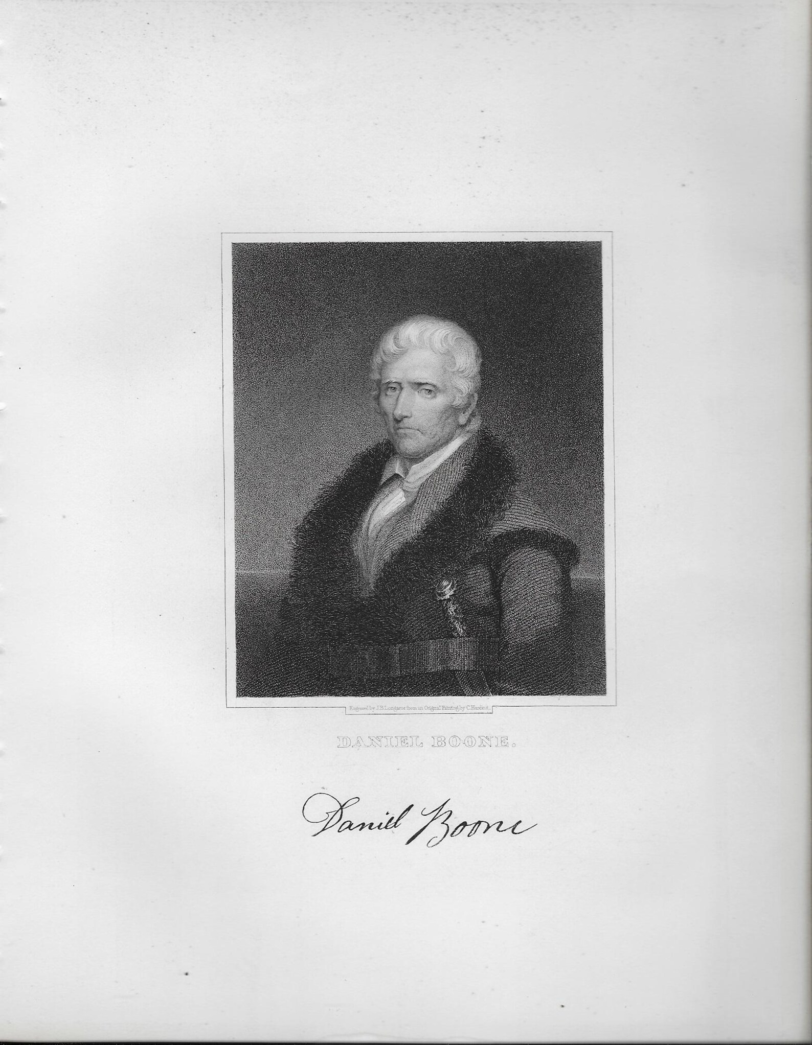 Daniel Boone, Steel Engraved Portrait, With Facsimile Signature - Etsy