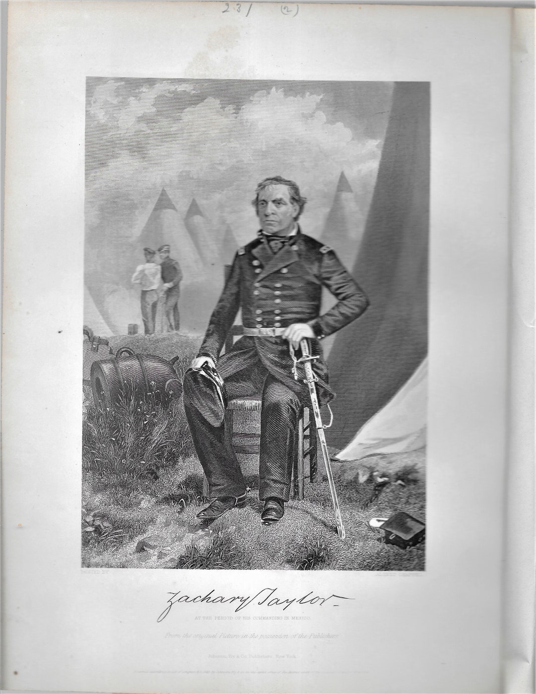 Zachary Taylor, Steel Engraved Portrait, With Facsimile Signature - Etsy