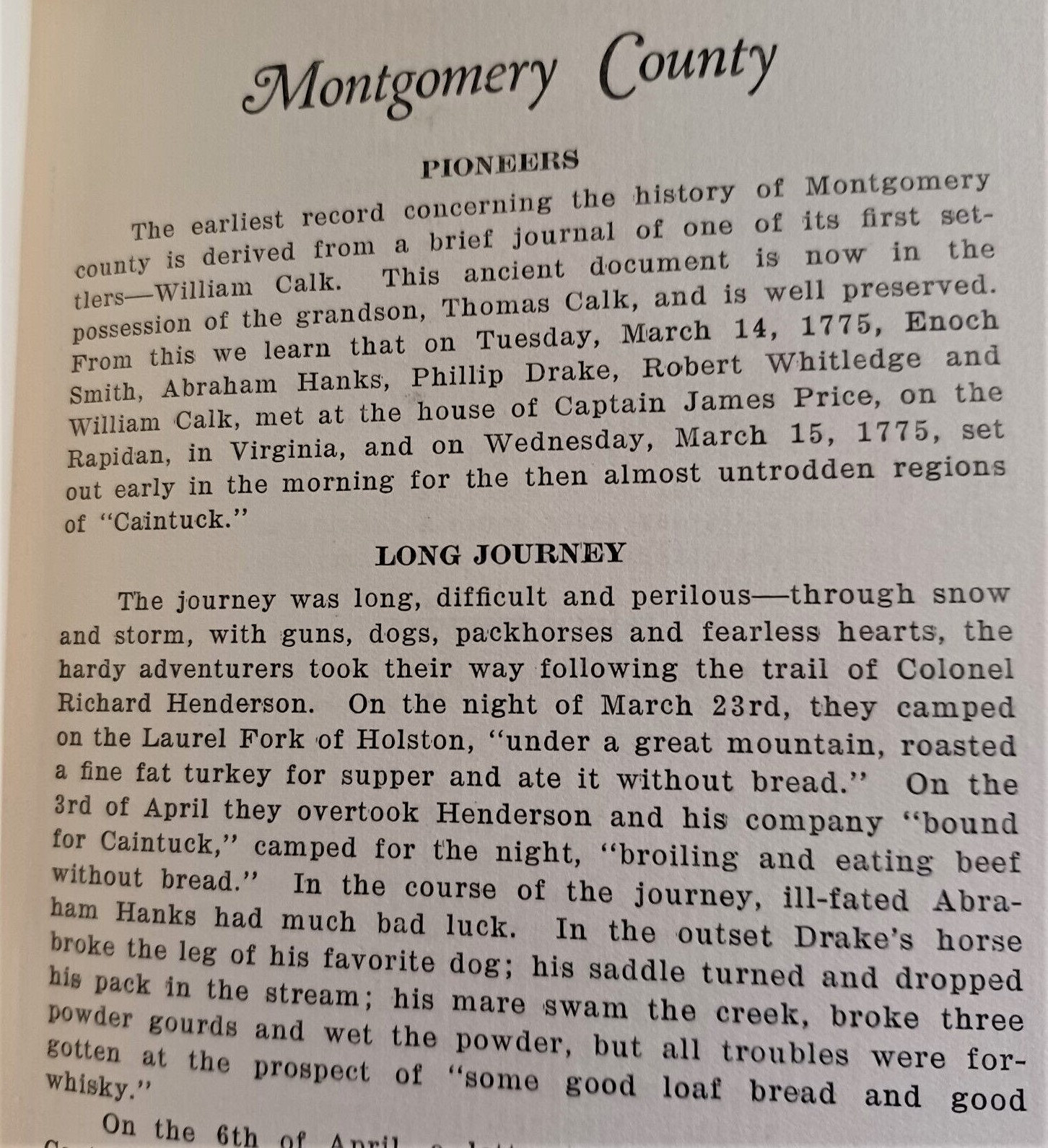 Historical Sketches of Montgomery County by Richard Reid - Etsy