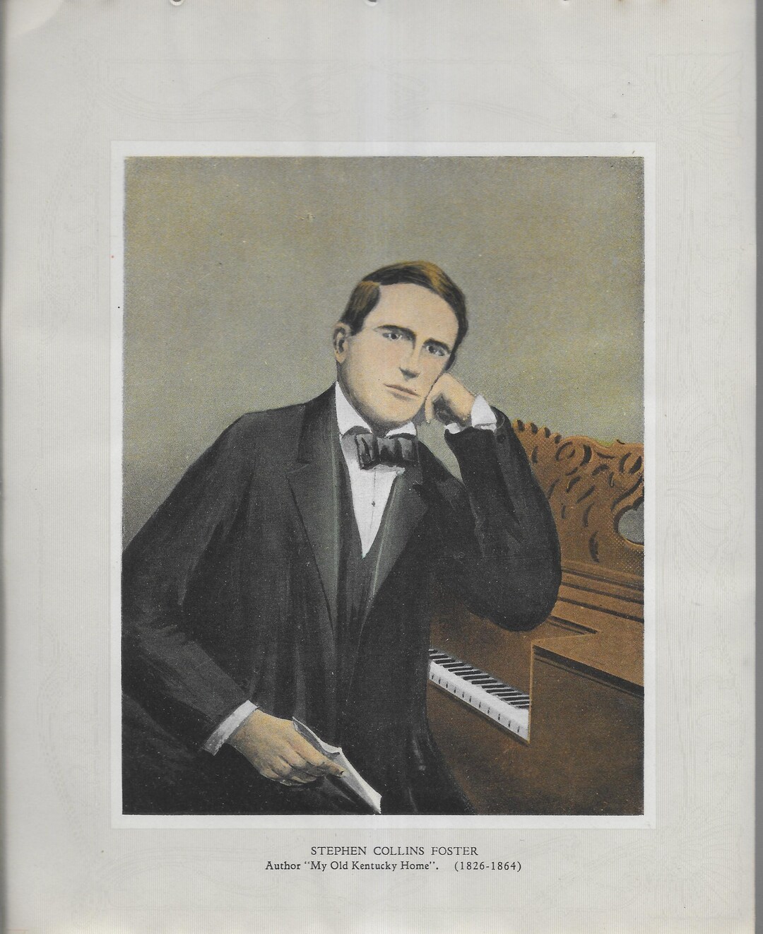 Stephen Collins Foster, Color Illustration, Portrait - Etsy