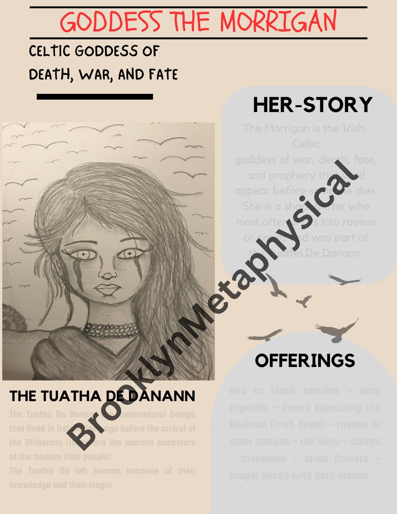 The Morrigan Deity Work Printables - Etsy