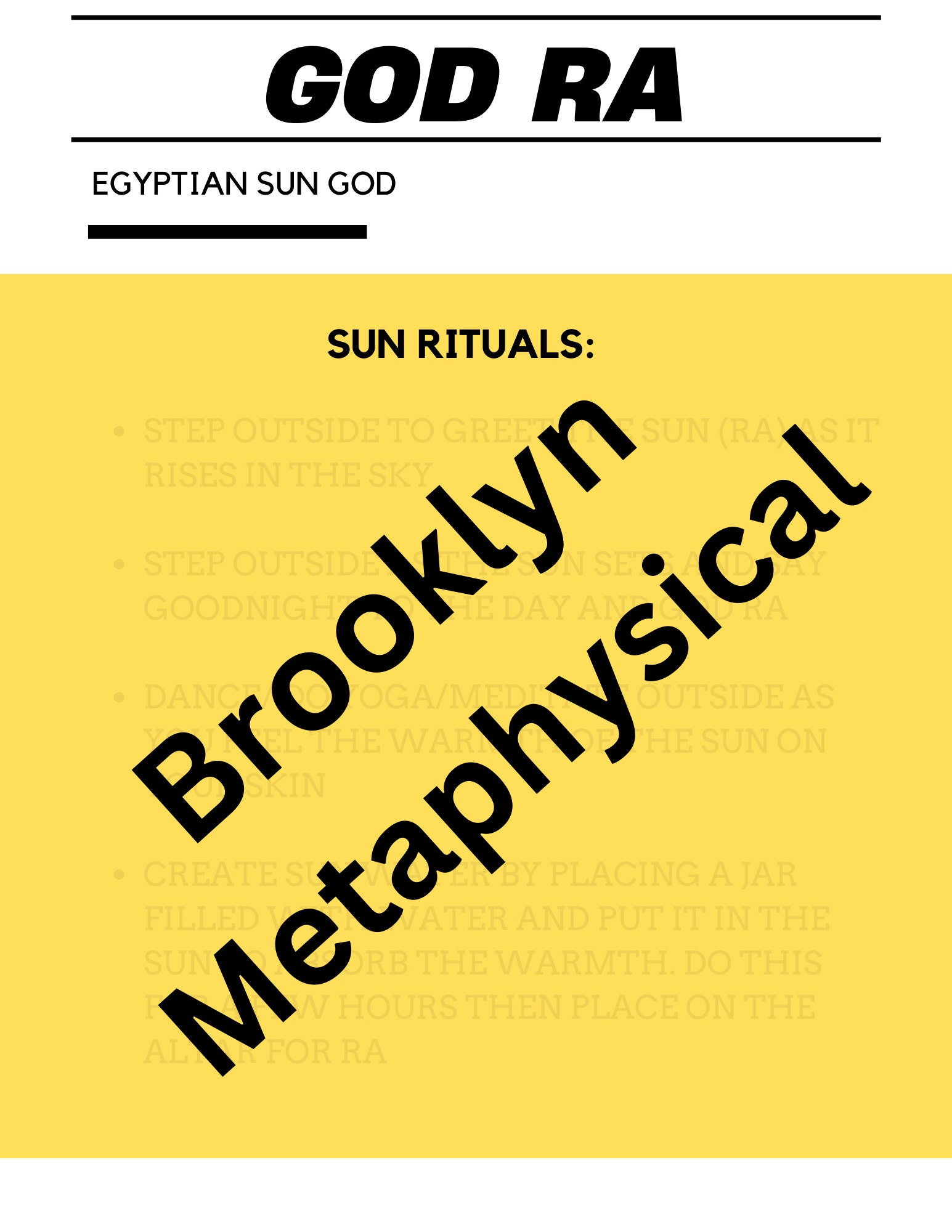 God Ra Printable Sheets - Etsy