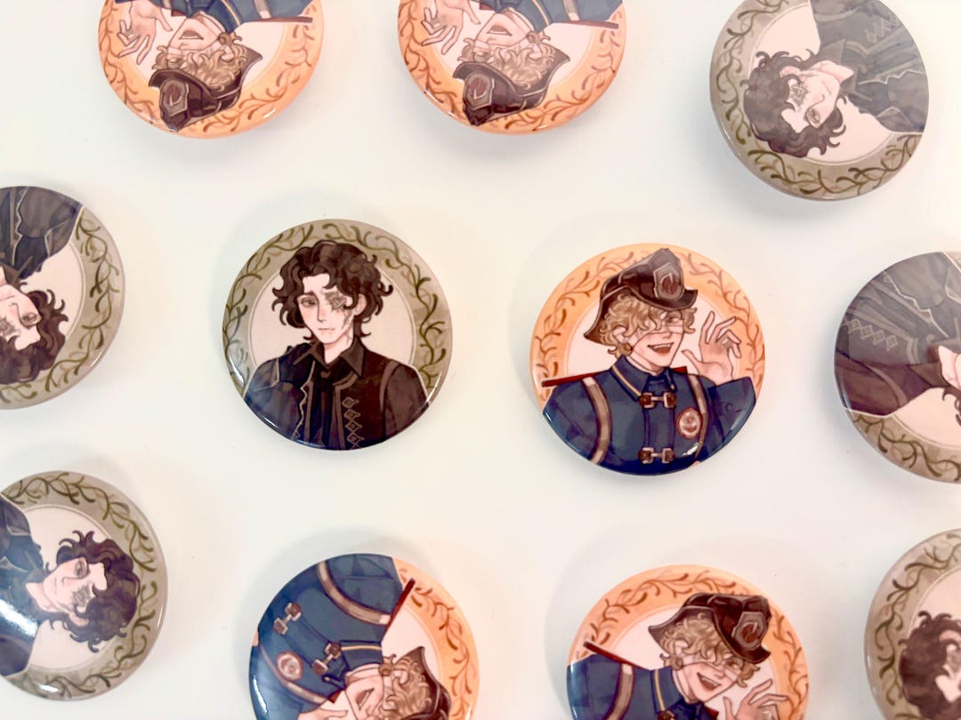 Small Matching Florimatt IDV Button Pins - Etsy
