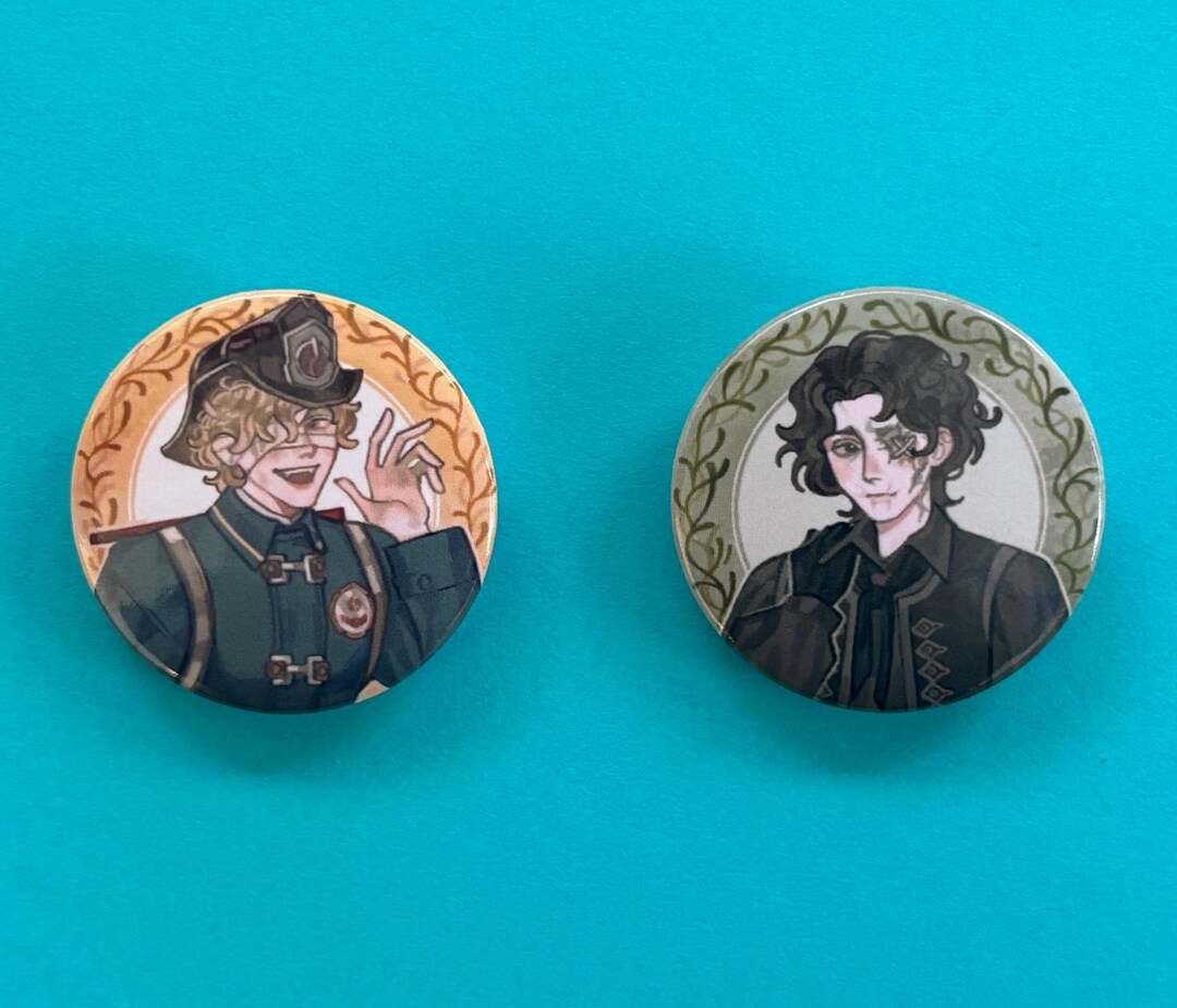 Small Matching Florimatt IDV Button Pins - Etsy