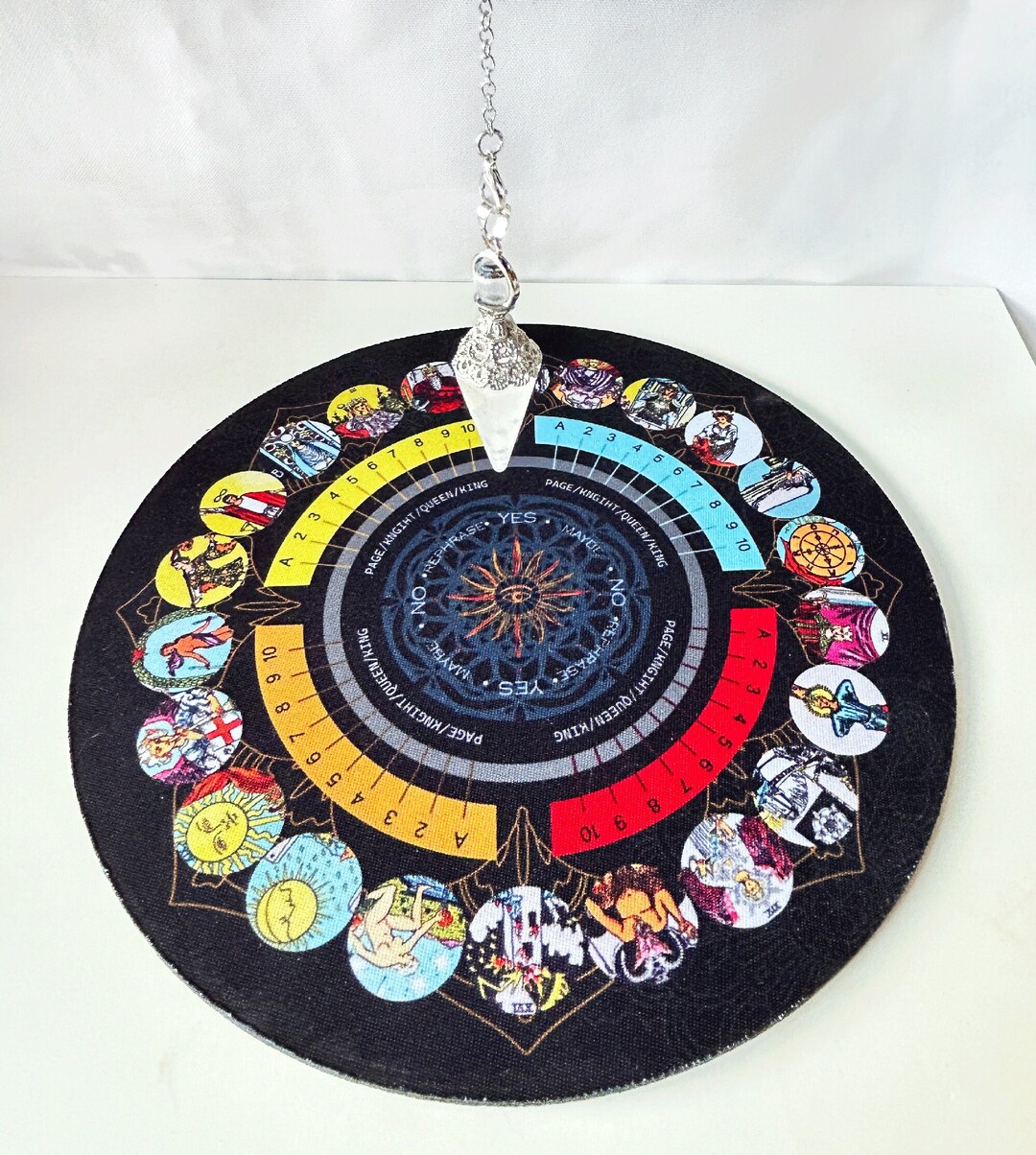 Pendulum Mat, Altar Tarot Card Pad Dowsing Pendulum Ceremony Rubber Mat ...
