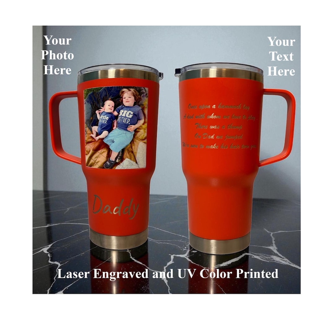 Custom Photo Tumbler: Laser Engraved Text, Personalized Gift - Etsy