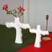 Set of 2 White Ceramic Cross Vase, Set of 2 for Pampas Grass, Dried and ...