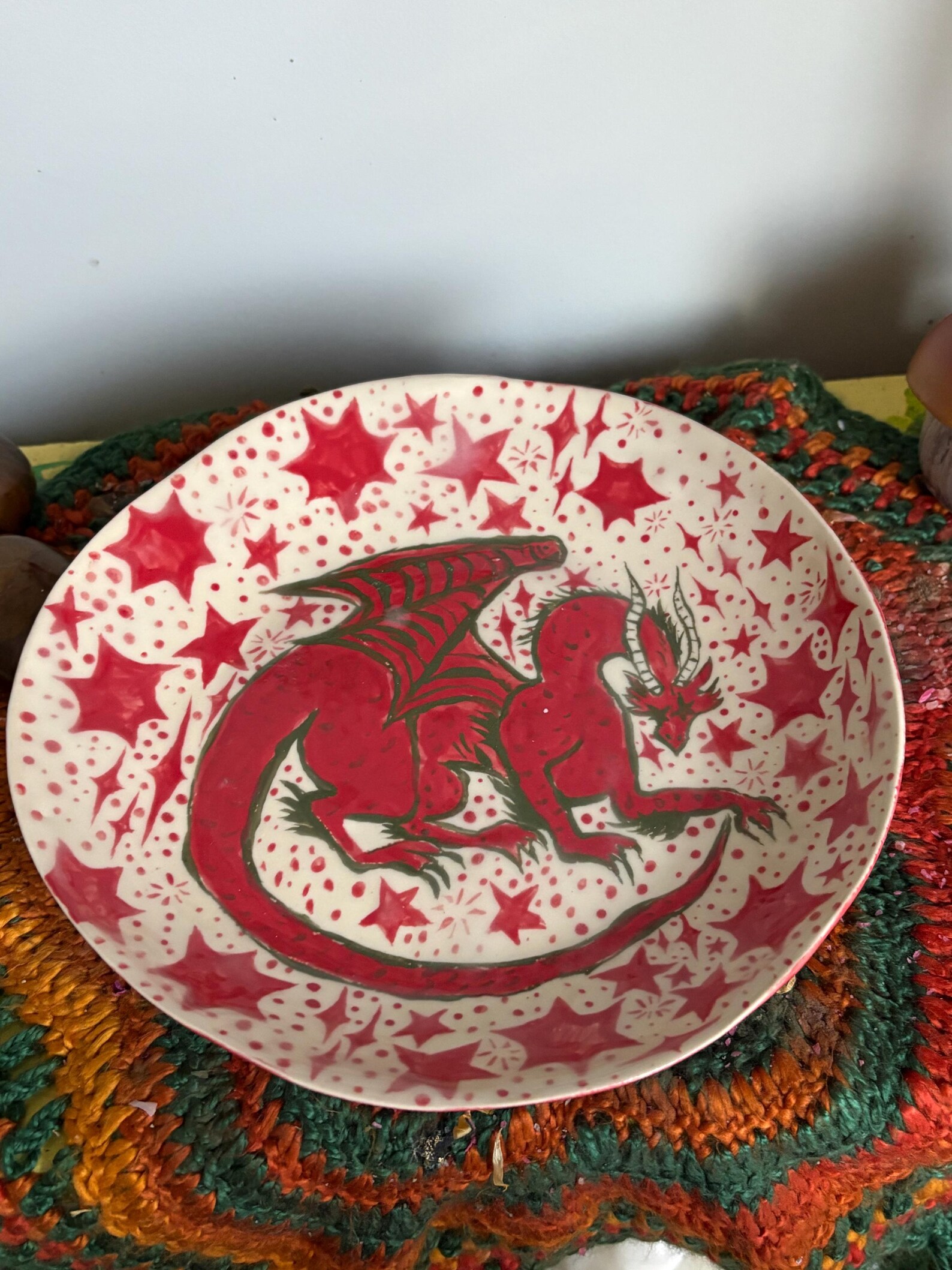 Red Dragon Plate - Etsy