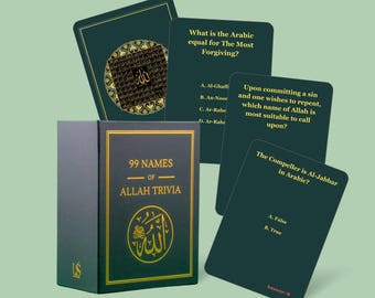 99 Names of Allah Flashcards | Digital Printable Product | Islamic Gift ...