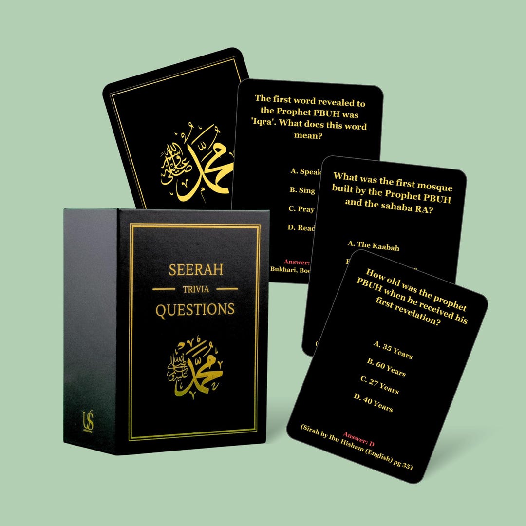 Islamic Trivia: Seerah of the Prophet - Trivia Cards - Etsy