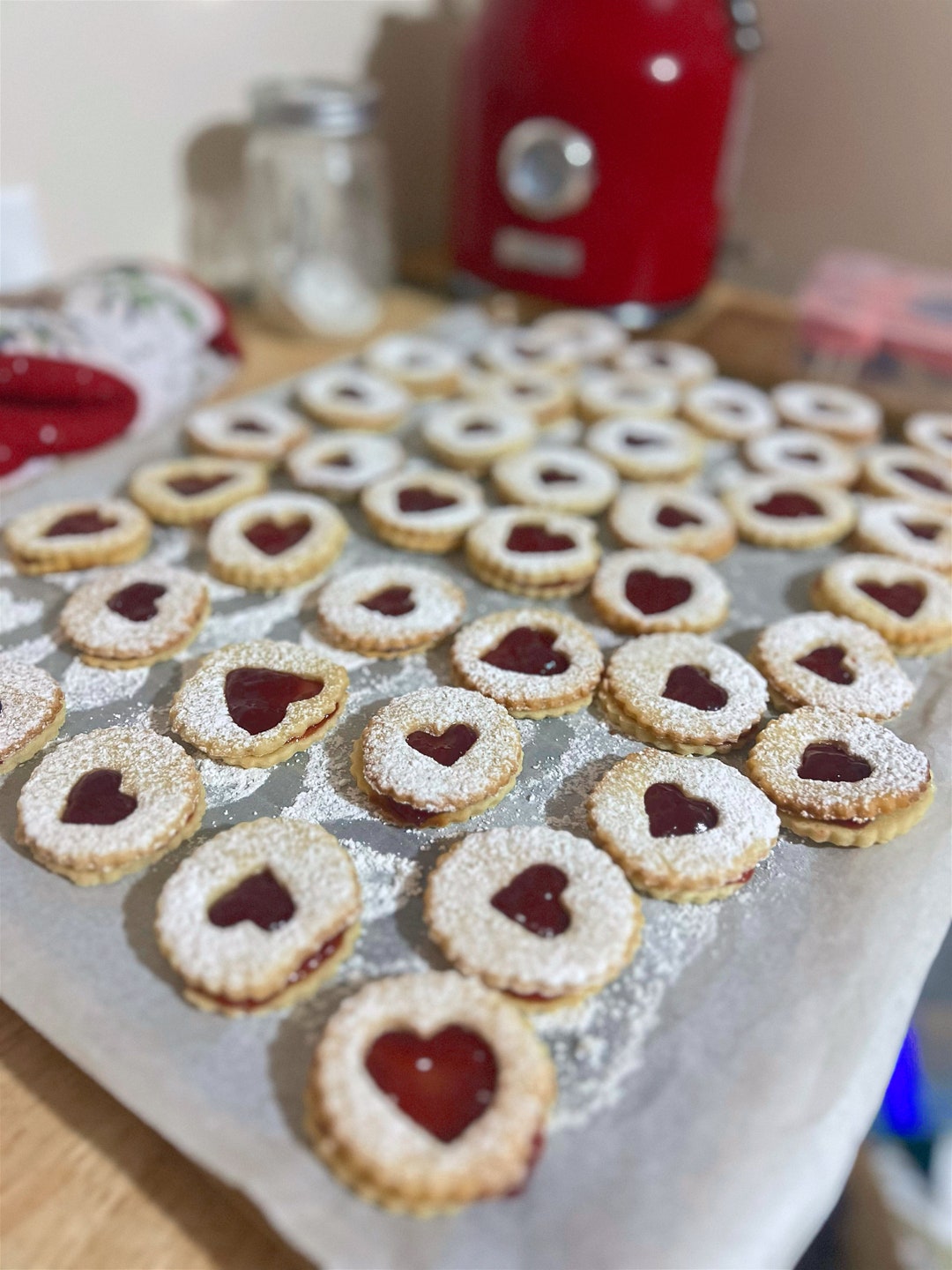 Czech Linzer Cookies, Heart Shaped or Circle Shaped, May Vary Depending ...