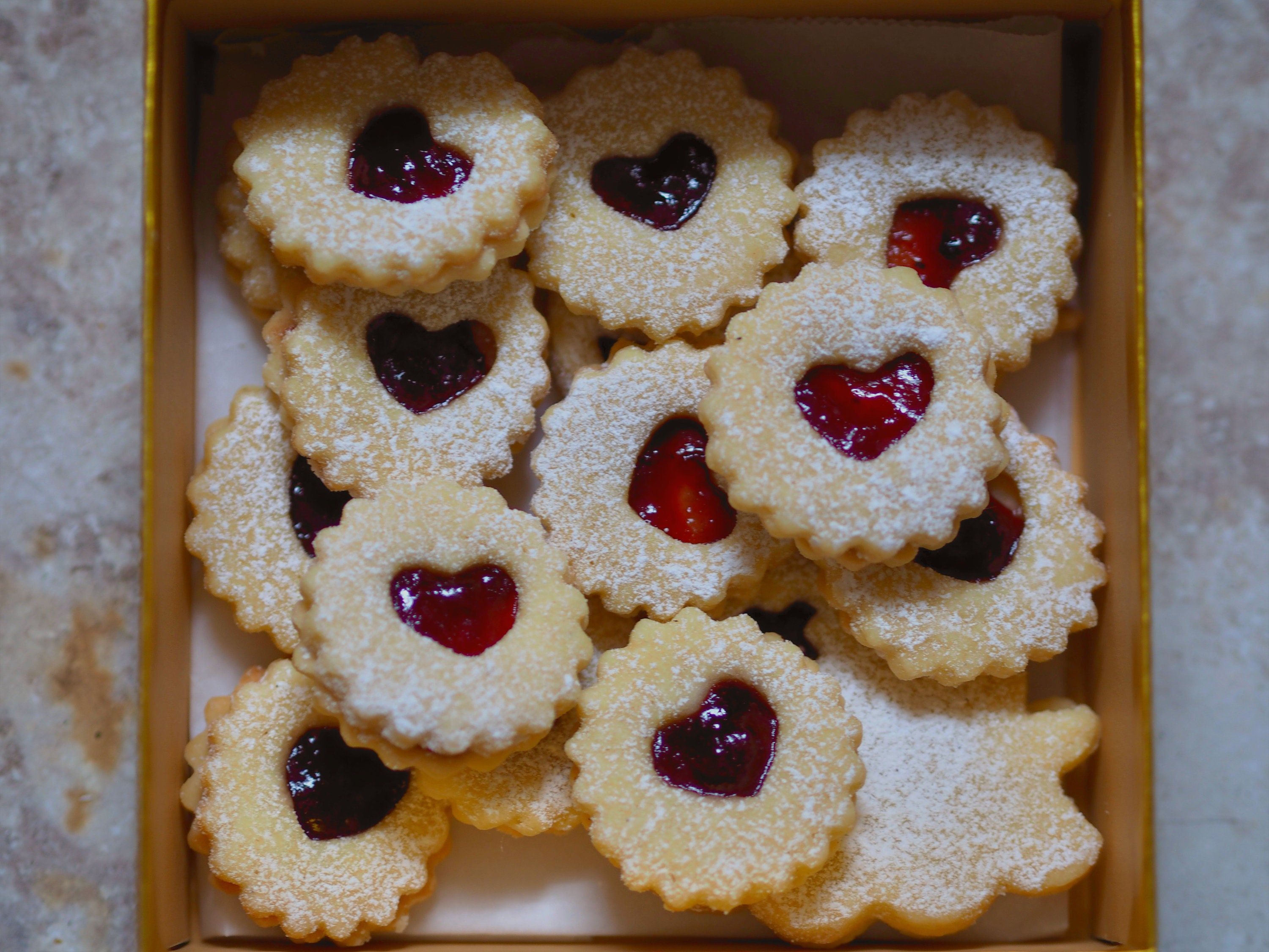 Czech Linzer Cookies , Heart Shaped or Circle Shaped, May Vary ...