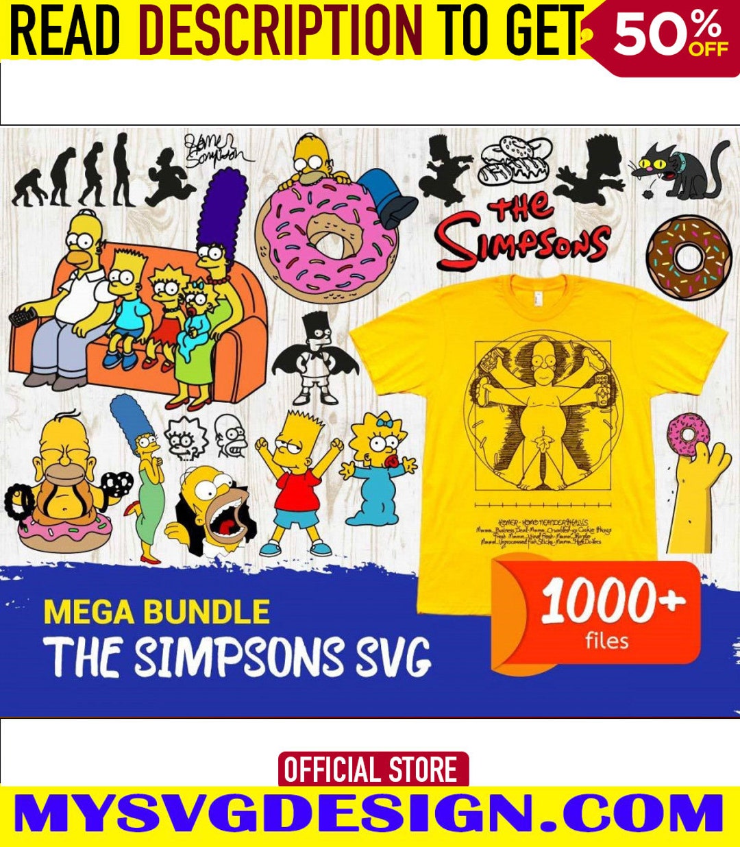 1.000 the Simpsons SVG MEGA Bundle, the Simpsons Svg Files for Cricut ...