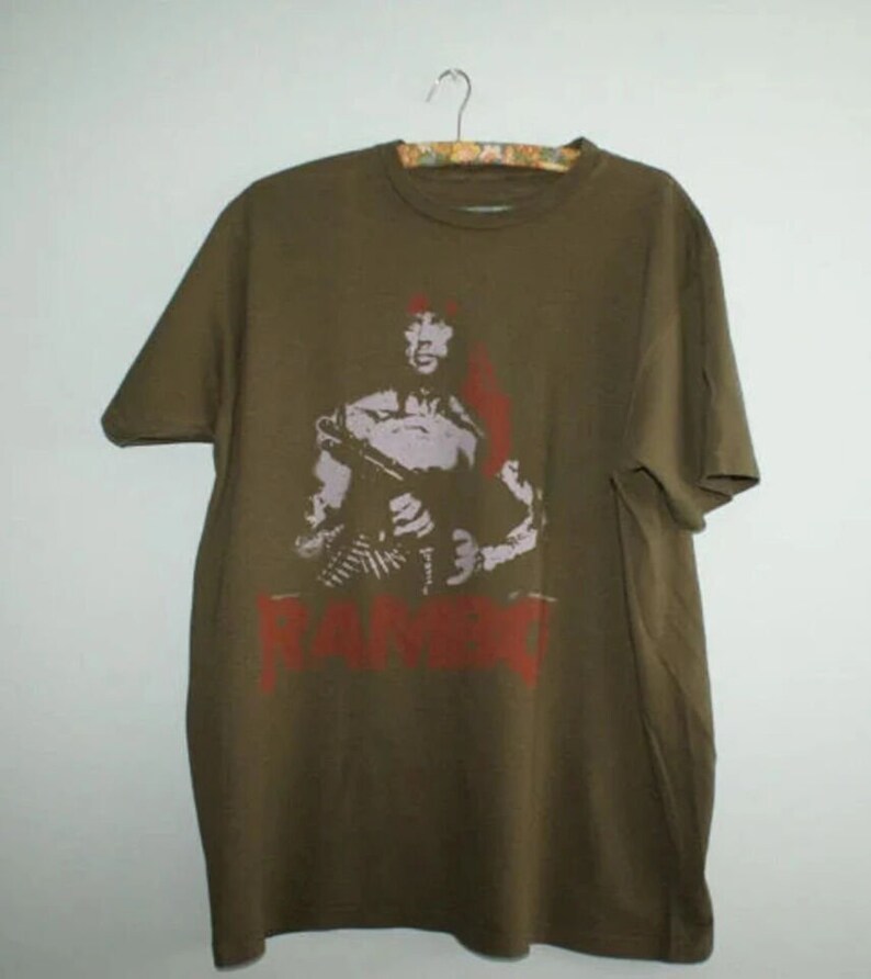 Vintage Rambo Tee Sylvester Stallone 80s Shirt, Iconic Action Movie ...
