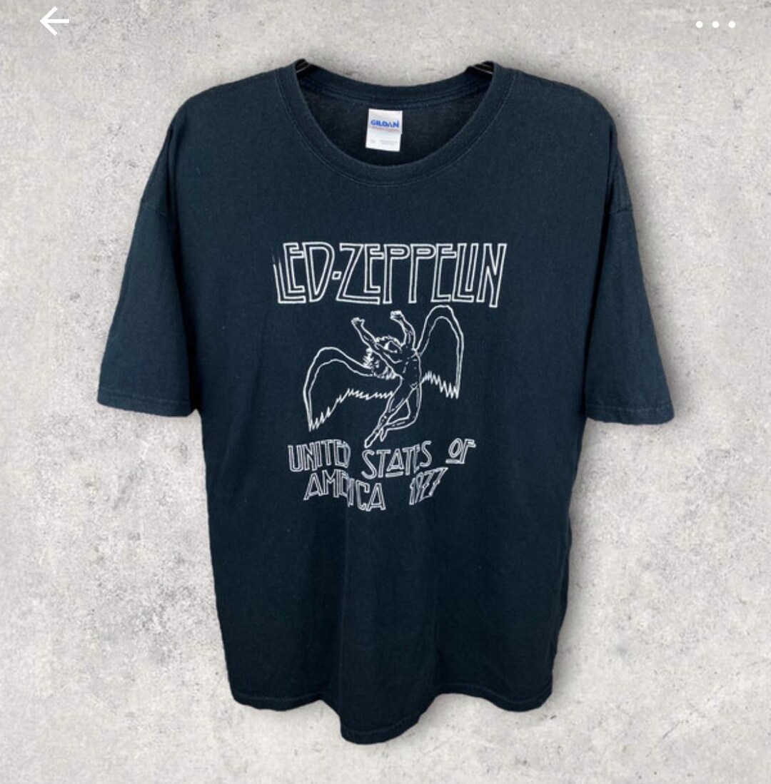 Vintage Led Zeppelin Shirt Angel Logo Graphic Tee 2000 Myth Gem Classic ...