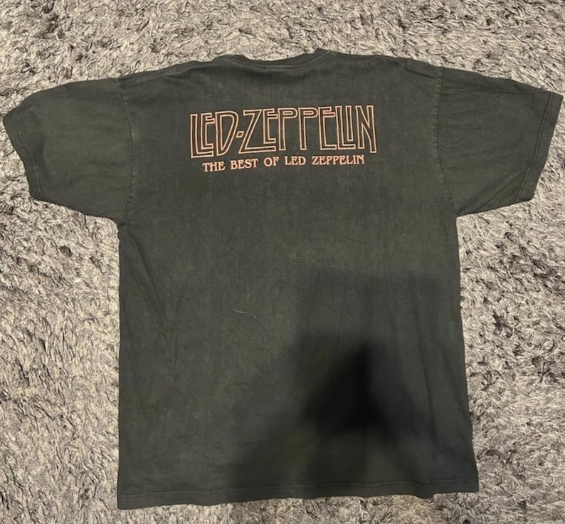 Vintage Led Zeppelin Shirt Rare Band Photo Graphic Tee Classic Rock ...
