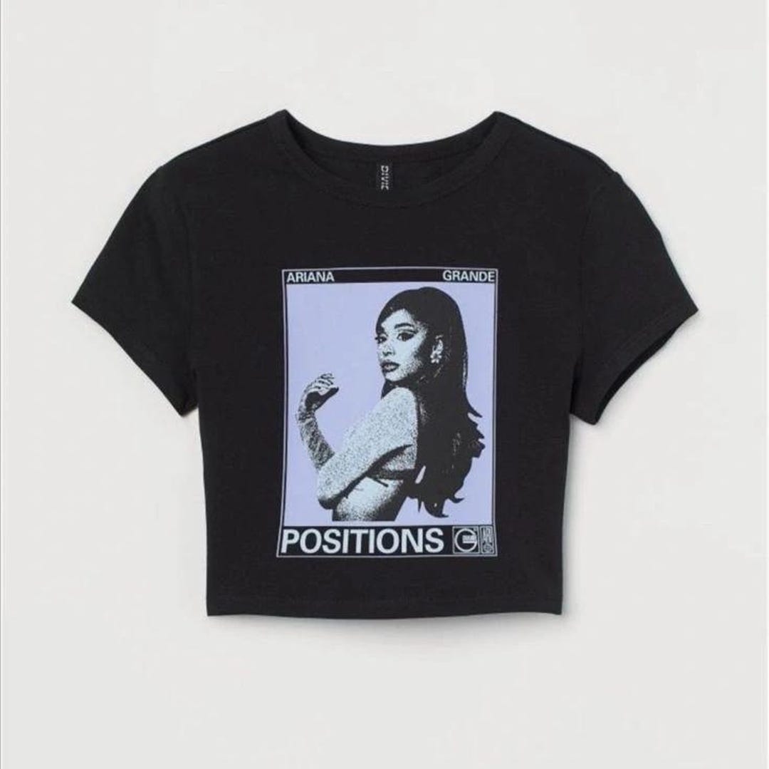 Vintage Y2k Style Ariana Grande Crop Top Positions Grunge Shirt | Pop ...
