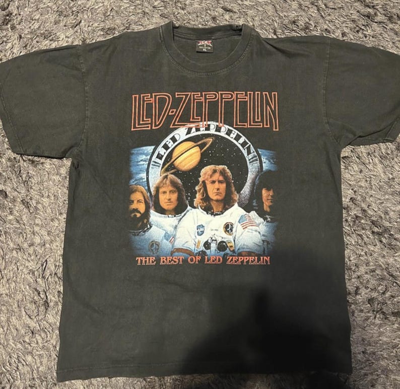 Vintage Led Zeppelin Shirt - Rare Band Photo Graphic Tee - Classic Rock ...