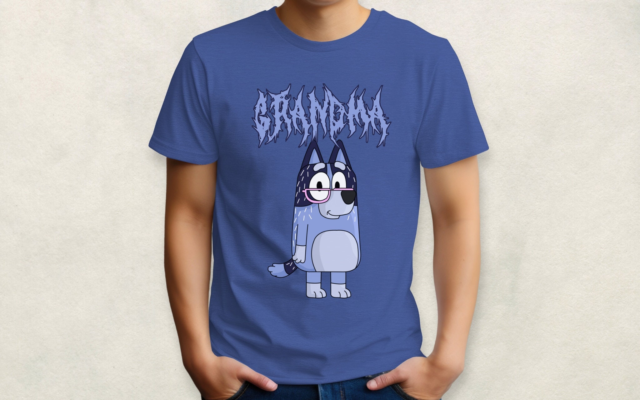 Grandma nana Metal Shirt, Bluey, Black Metal, Goth Disney, Deathmetal ...