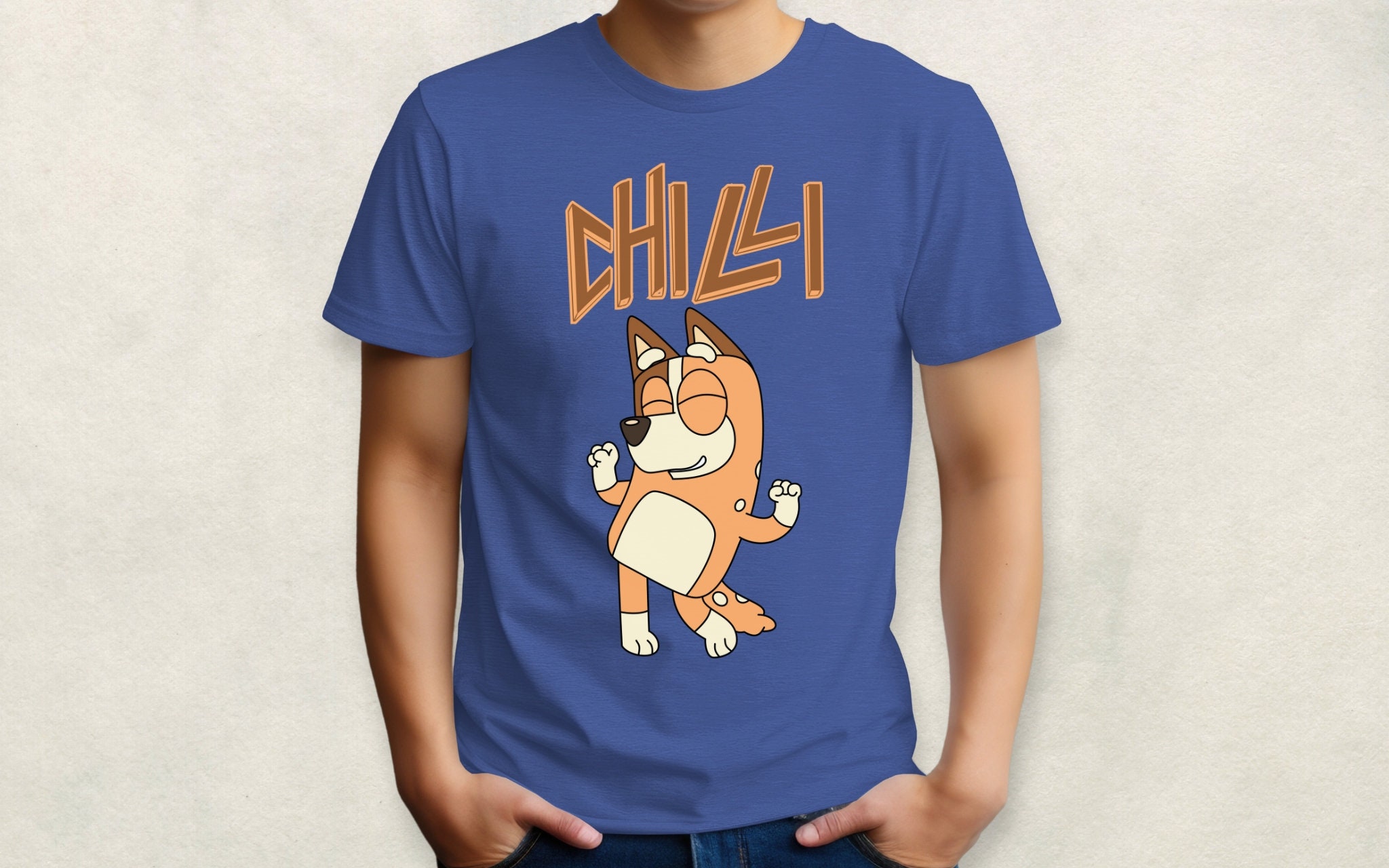 Chilli Bluey Metal Shirt, Bluey, Black Metal, Goth Disney, Deathmetal ...