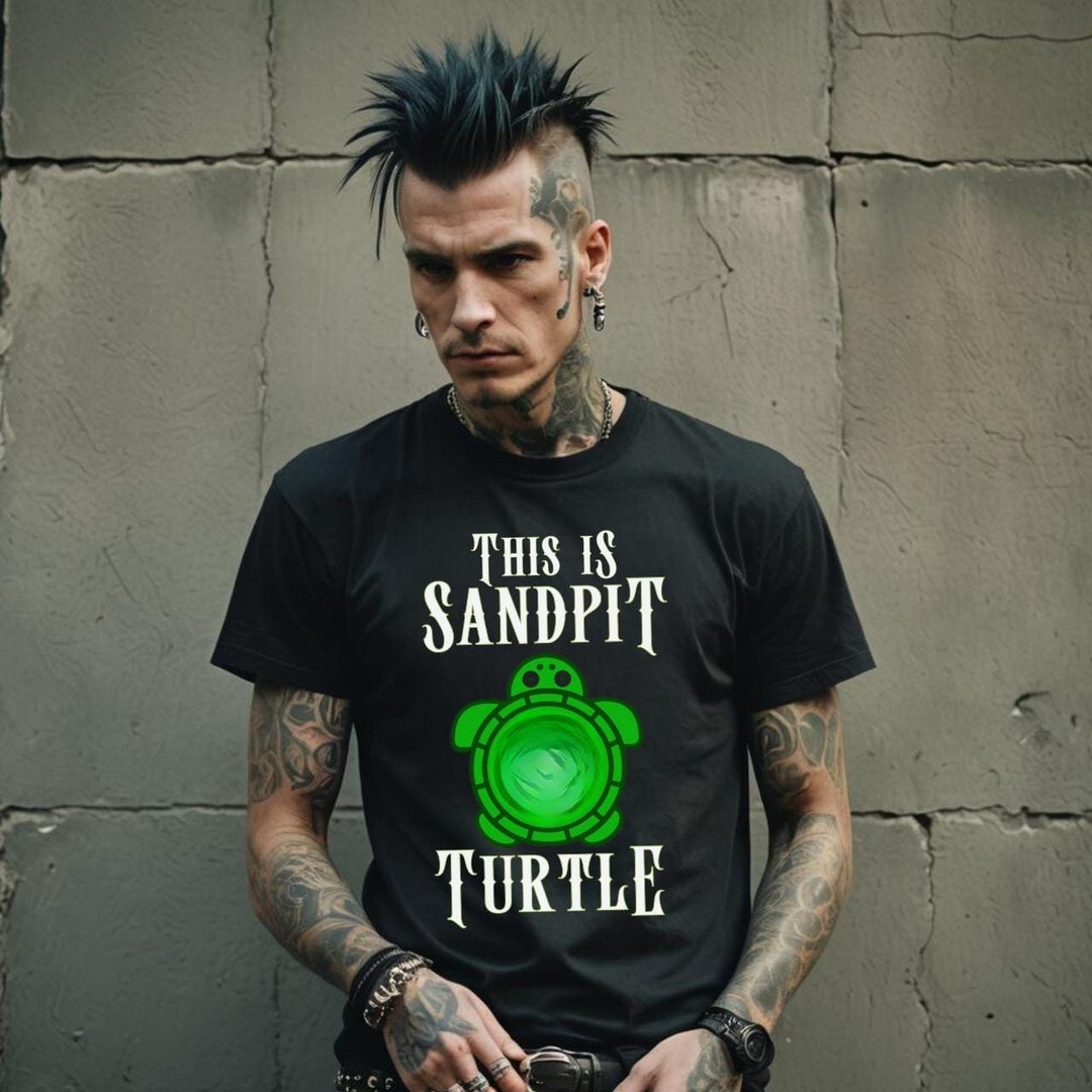 This is Sandpit Turtle T-shirt: Goth Emo Heavy Metal Gift - Etsy