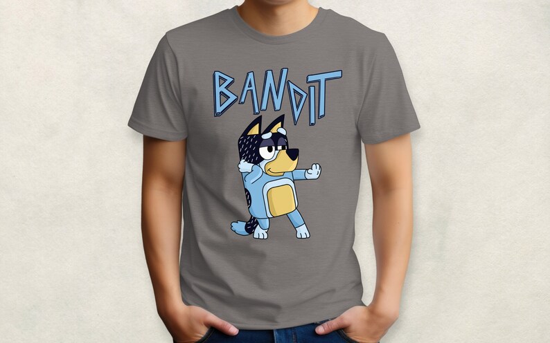 Bandit Bluey Metal Shirt, Bluey, Black Metal, Goth Disney, Deathmetal ...