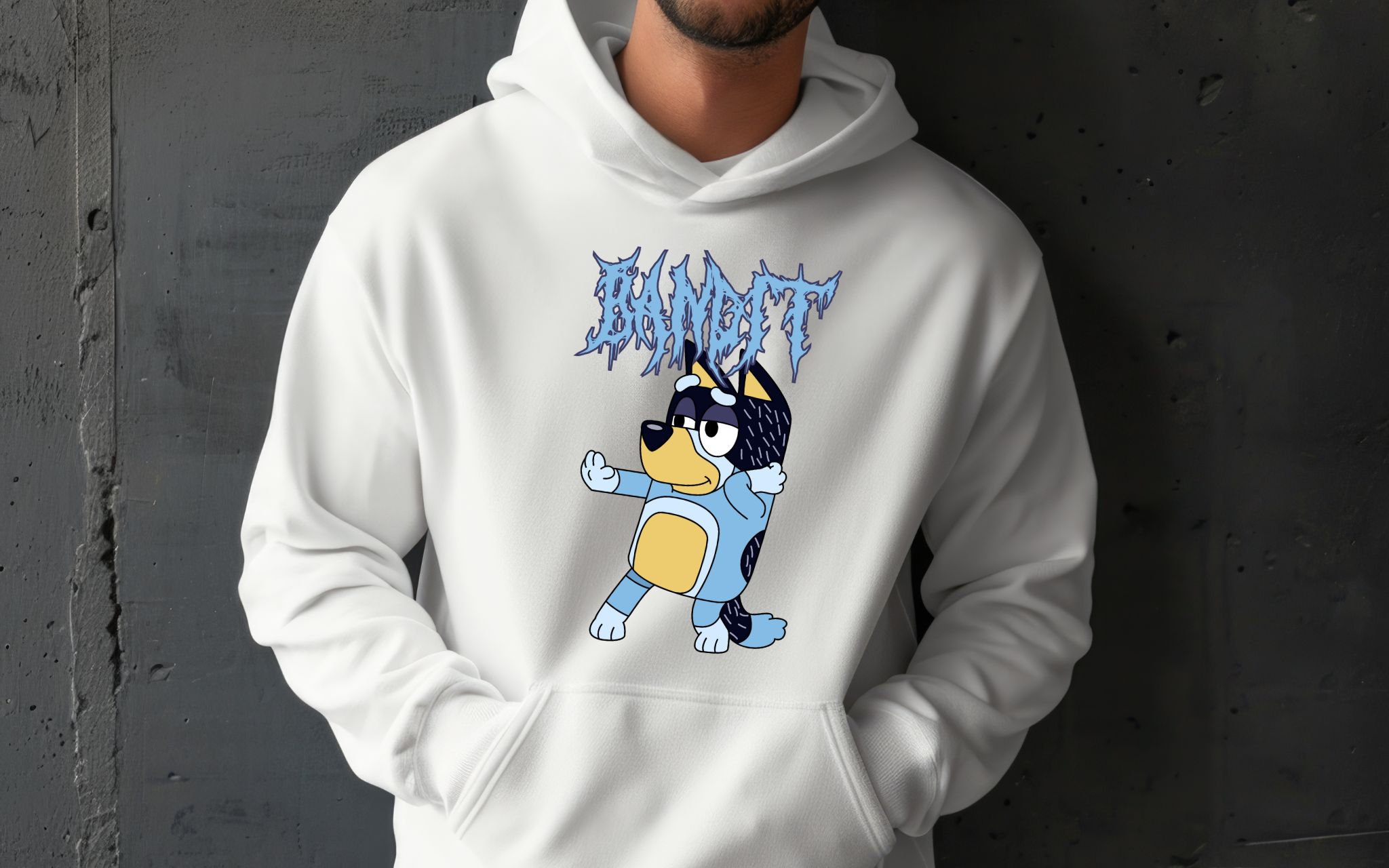 Bandit Metal Shirt, Bluey, Black Metal, Goth Disney, Deathmetal, Blegh ...