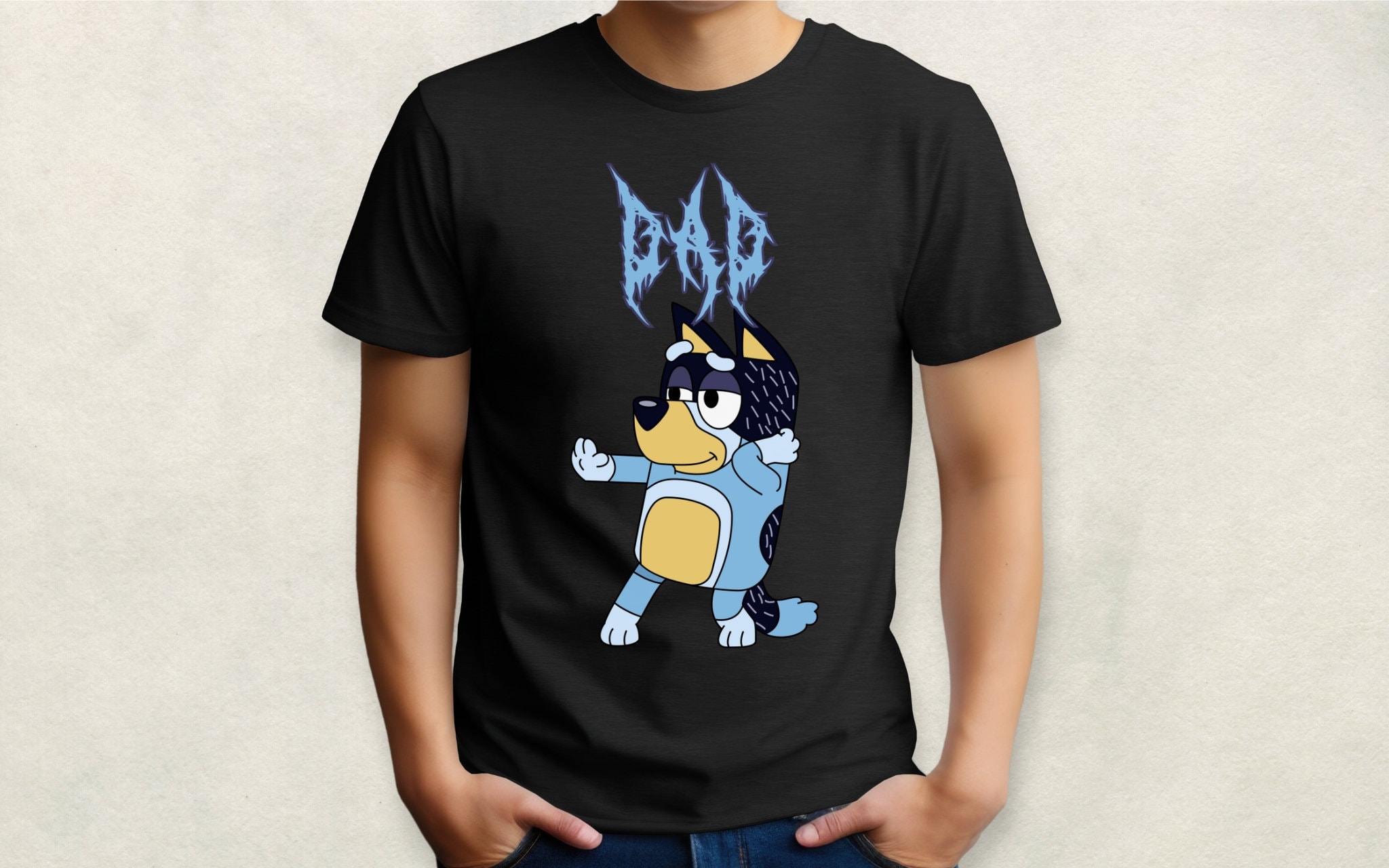 Dad Bandit Metal Shirt, Bluey, Black Metal, Goth Disney, Deathmetal ...