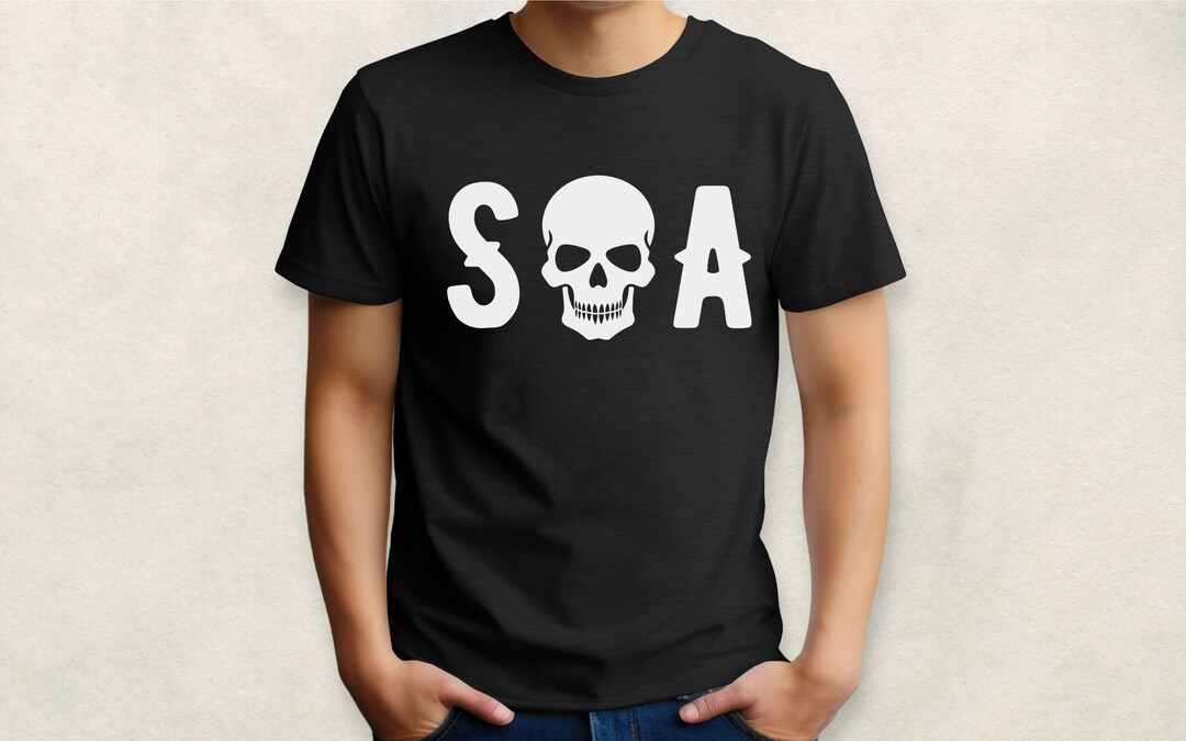 SOA Shirt, Sons of Anarchy, Skull Shirt, Motorcycle Shirts, Men's Biker ...
