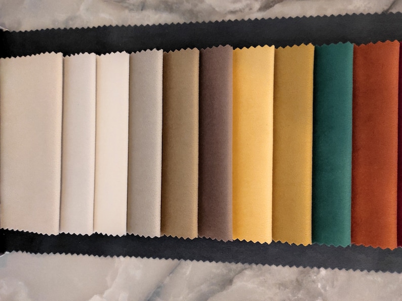 Luxury Velvet Upholstery Fabric by the Yard. Premium Quality, Durable ...