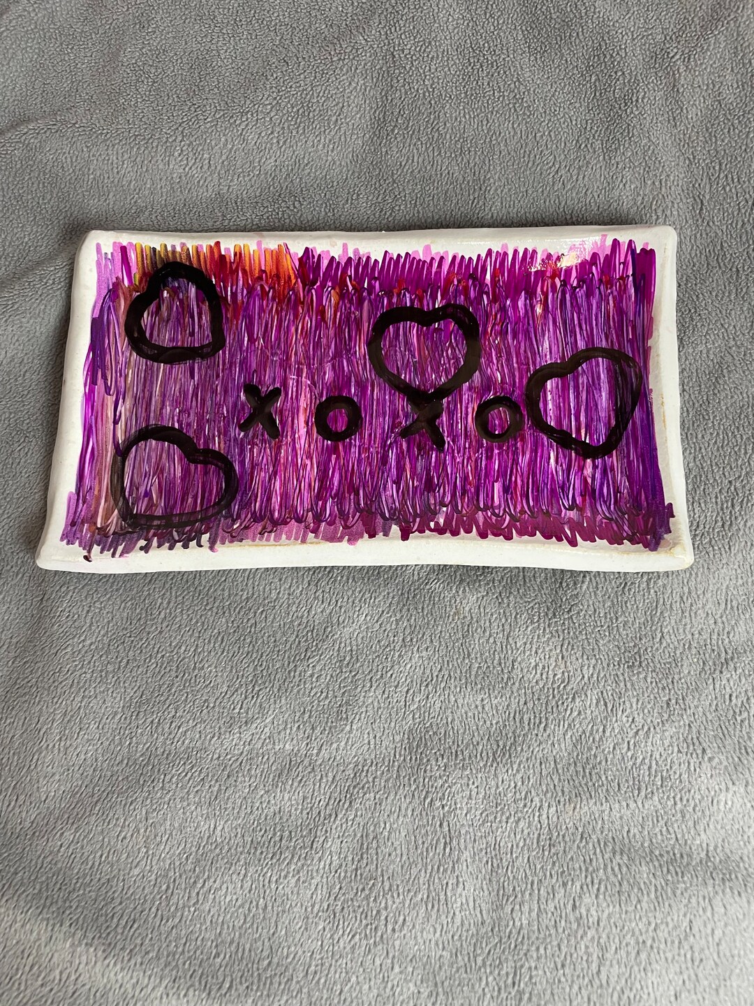 Pink Color Sharpie XOXO Dish - Etsy